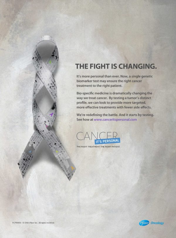 Magazine ad, Pfizer oncology – Nicole Possin – Portfolio